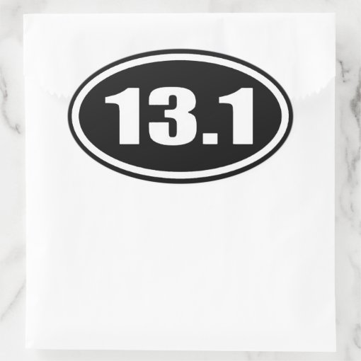13.1 Sticker White Text on Black Background | Zazzle
