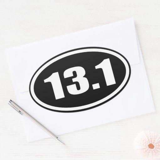 13.1 Sticker White Text on Black Background | Zazzle