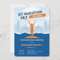 13.1miles 1ST Marathon-Post Marathon Party Invitation | Zazzle