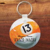 13 Ball Keychain | Zazzle