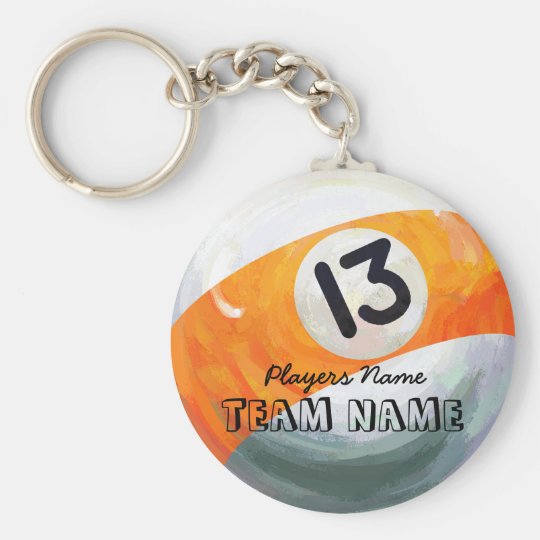 13 Ball Keychain | Zazzle.com
