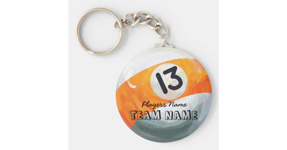 13 Ball Keychain | Zazzle.com