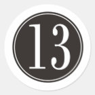 Number 13 - Sticker | Zazzle.com