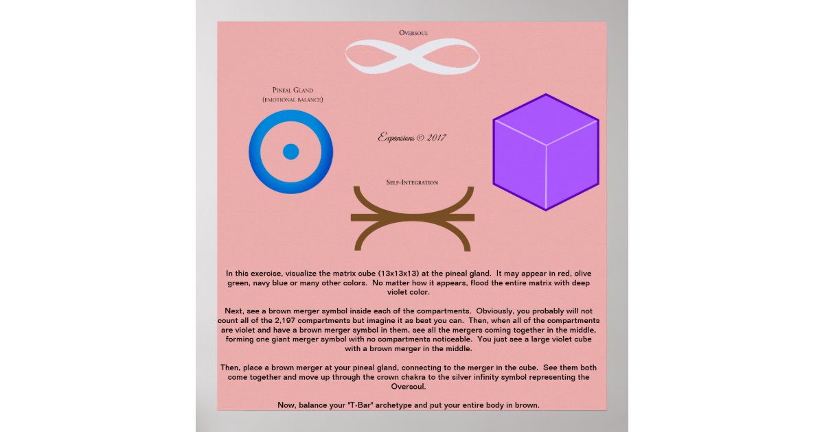 13 Cubed Merging Exercise Poster | Zazzle