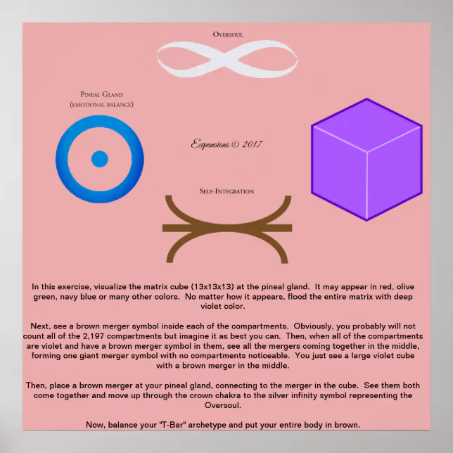 13 Cubed Merging Exercise Poster | Zazzle