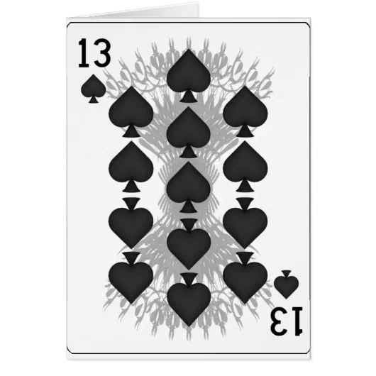 13 of Spades: Playing Card: | Zazzle