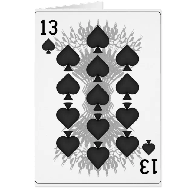 13 of Spades: Playing Card: | Zazzle