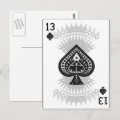 13 of Spades: Playing Card: Postcard | Zazzle