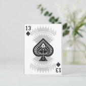 13 of Spades: Playing Card: Postcard | Zazzle