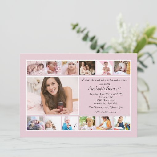 13 Photo Collage Invitation | Zazzle