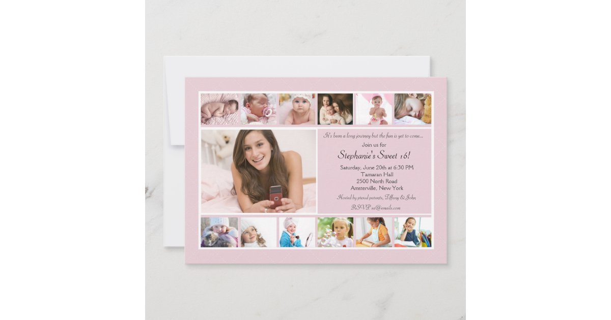 13 Photo Collage Invitation | Zazzle