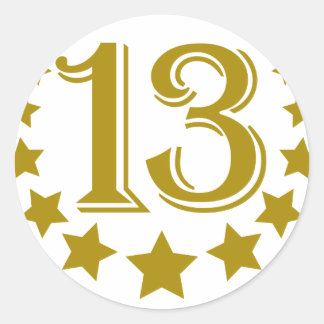 Number 13 Stickers | Zazzle