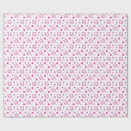 13 Year Old Glitter Birthday Wrapping Paper | Zazzle