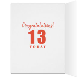13th Birthday Big Number 13 Photo Collage Card | Zazzle