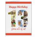 13th Birthday Big Number 13 Photo Collage Card | Zazzle