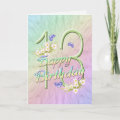 13th Birthday Butterflies and Flowers Card | Zazzle