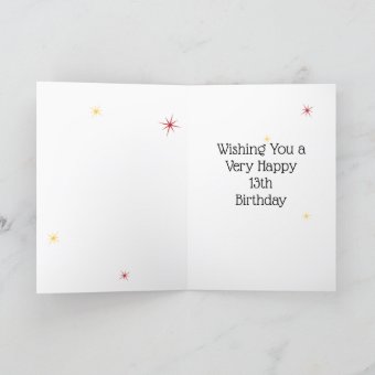13th Birthday - Number 13 in Stars - Blue - Age 13 Card | Zazzle