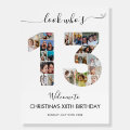 13th Birthday Number 13 Photo Collage Welcome Foam Board | Zazzle