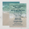 13th Birthday Pool Beach Water Swim Party Custom Invitation | Zazzle