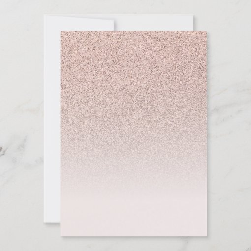 13th Birthday Rose Gold Ombre Glitter Invitation | Zazzle