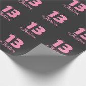 13th Birthday Thirteen Girl Boy Official Teenager Wrapping Paper | Zazzle