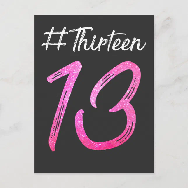 13th Birthday Thirteen Girls Official Teenager Postcard | Zazzle