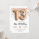 13th Rose Gold Birthday Invitation | Zazzle