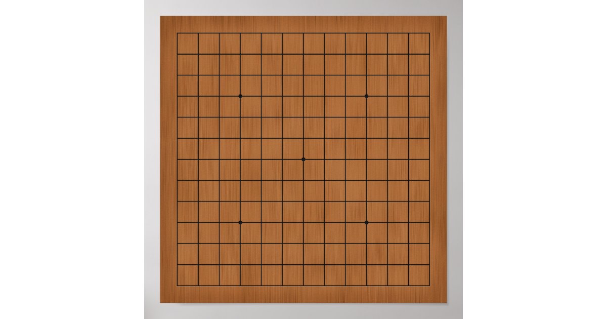 13x13 Goban for Customizable DIY Game Board Poster | Zazzle