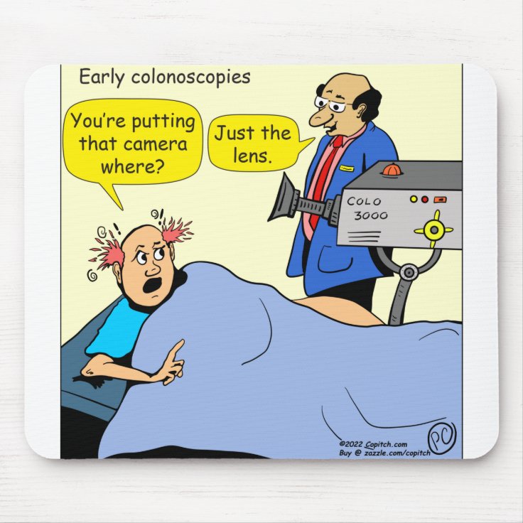 1406 Colonoscopy cartoon Mouse Pad | Zazzle
