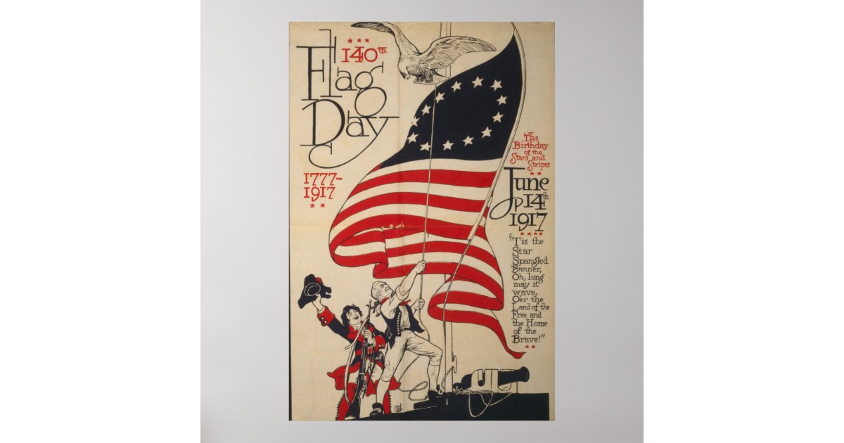 140th Flag Day Poster | Zazzle