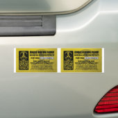 147tf ZTF ZOMBIE HUNTING PERMIT Bumper Sticker | Zazzle