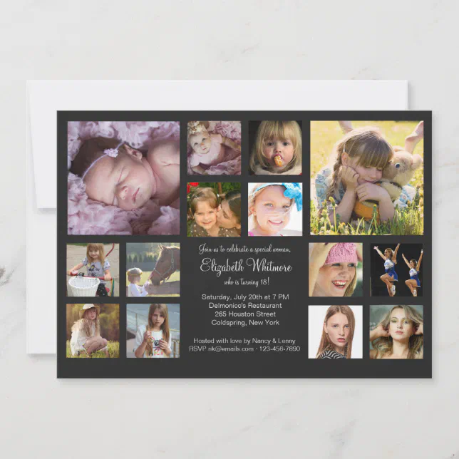 14 Photo Collage Invitation | Zazzle