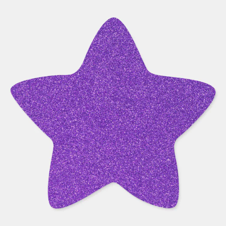 14 Purple Glitter Print Sparkles Star Star Sticker | Zazzle