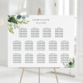 14 Table Eucalyptus Foliage Wedding Seating Chart | Zazzle