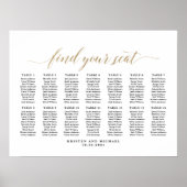 14 Tables Classy Find Your Seat Seating Chart | Zazzle