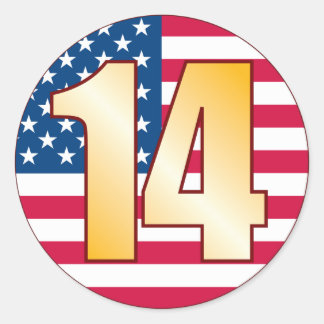 Number 14 Stickers | Zazzle