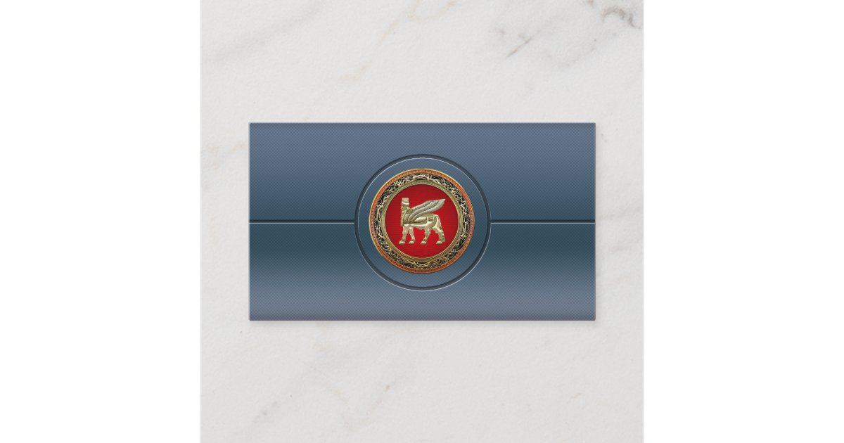 [154] Babylonian Winged Bull Lamassu [3D] Business Card | Zazzle