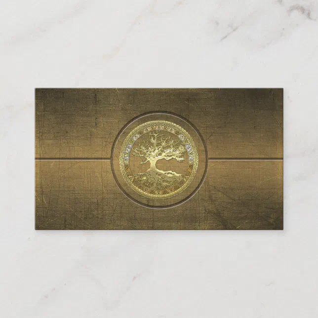 [154] Celtic Tree of Life [Gold] Business Card | Zazzle