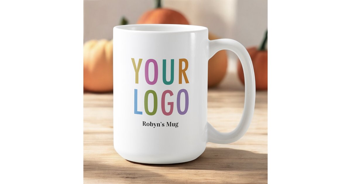 15 oz Logo Coffee Mug for Employees Promotional | Zazzle