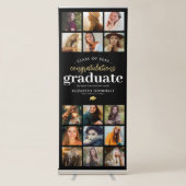 15 Photo Vertical Graduation Party Retractable Banner | Zazzle