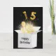 15th Birthday Balloons In White Box Card | Zazzle
