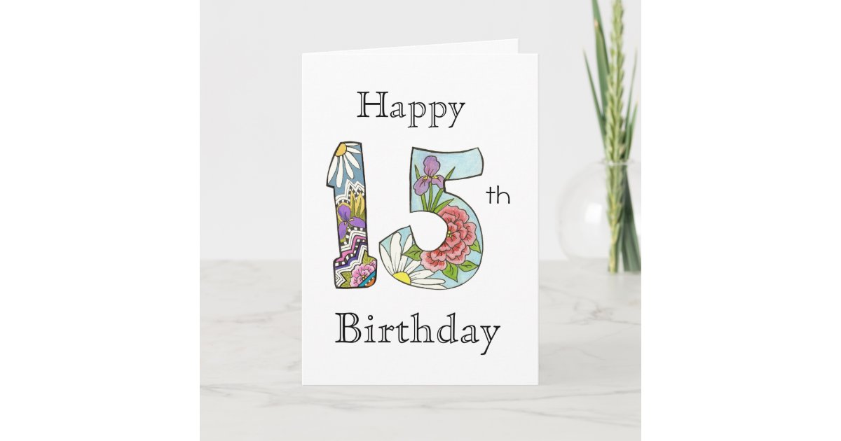 15th Birthday Card | Zazzle