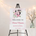 15th Birthday Quinceanera Floral Welcome Sign | Zazzle