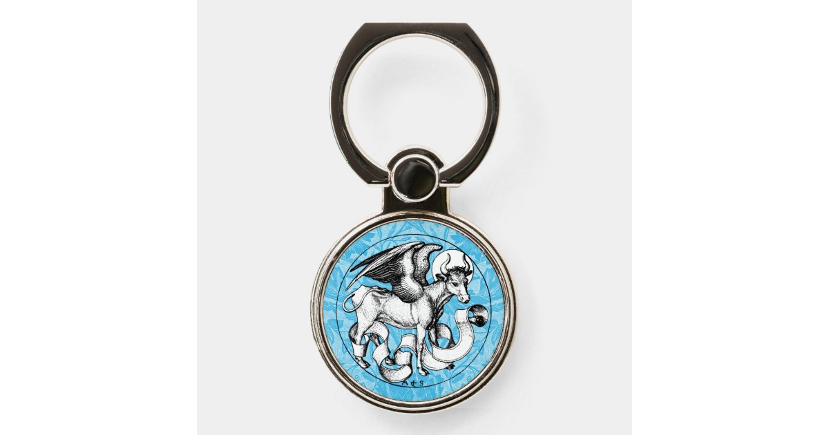 15th Century St Luke's Emblem Winged Bull Phone Ring Stand | Zazzle