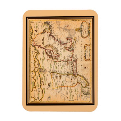 1600s New England Map of Native American Tribes Magnet | Zazzle