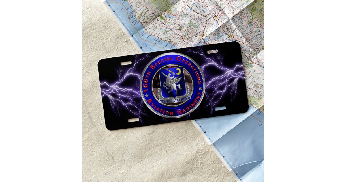 160th “SOAR NIGHTSTALKERS” License Plate | Zazzle