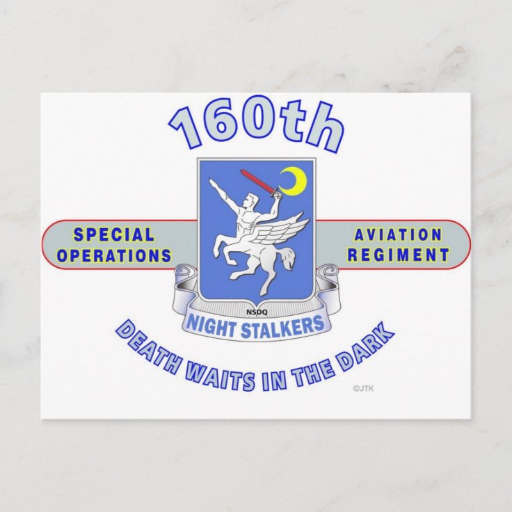 160TH SPECIAL OPERATION AVIATION REGIMENT SOAR POSTCARD | Zazzle