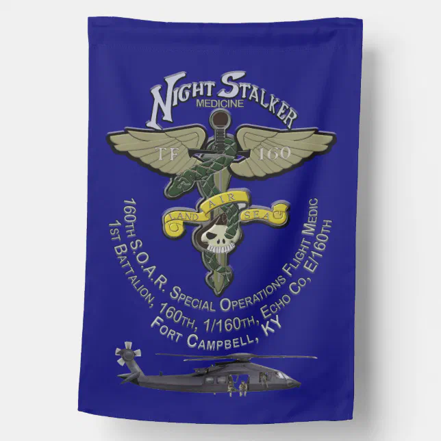 160th Special Operations Aviation Regiment Medics House Flag | Zazzle