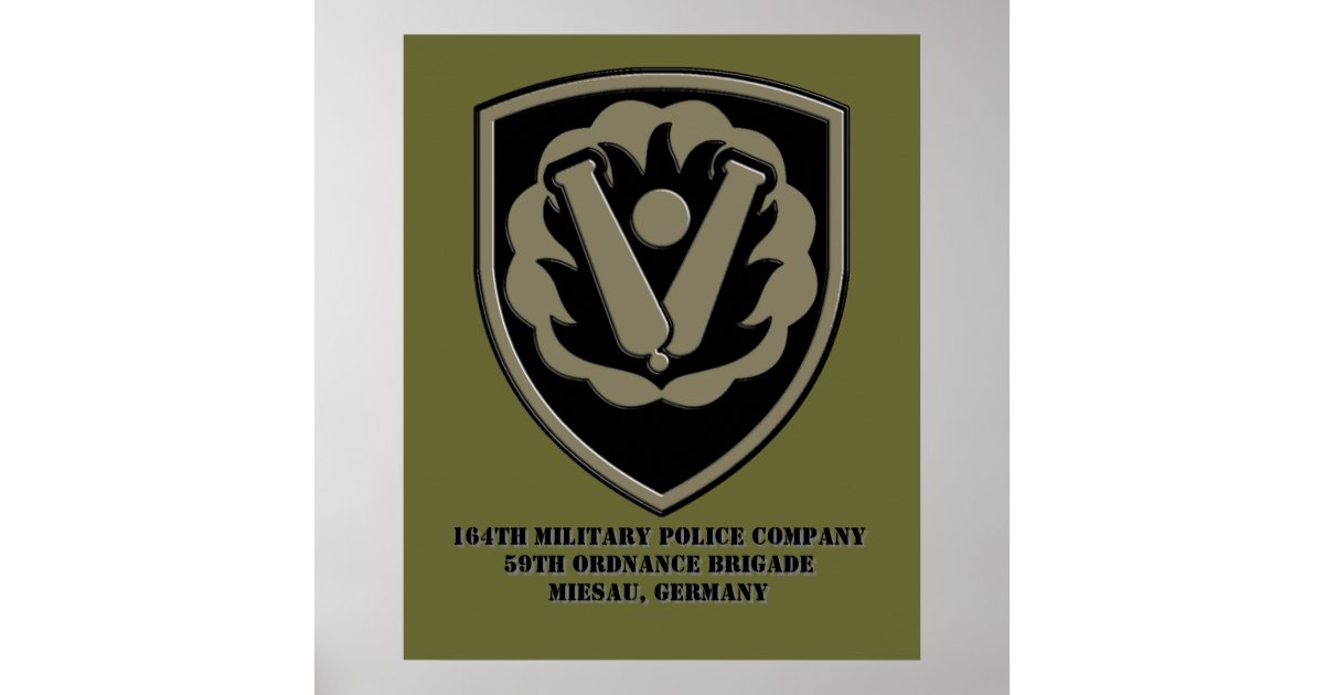 164th Military Police Co Poster | Zazzle