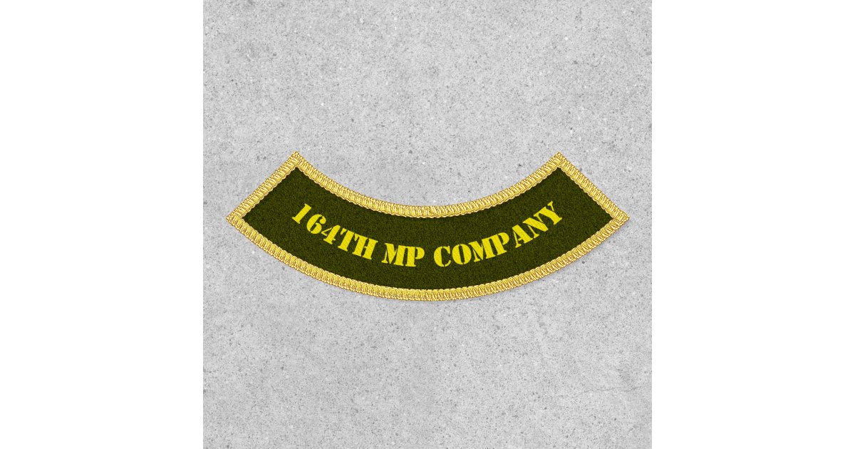 164th MP Co. Rocker Patch | Zazzle